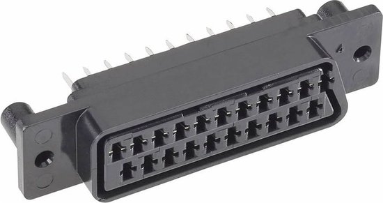 SCART-connector Bus - inbouw -verticaal - Zwart - 1 stuk(s) | bol