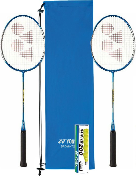 Yonex compleet blauwe recreatieve badmintonset - GR-020 / Softcase en ...