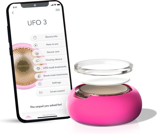 FOREO UFO™ 3 | 5-in-1 Deep Facial Hydration, Fuchsia | bol