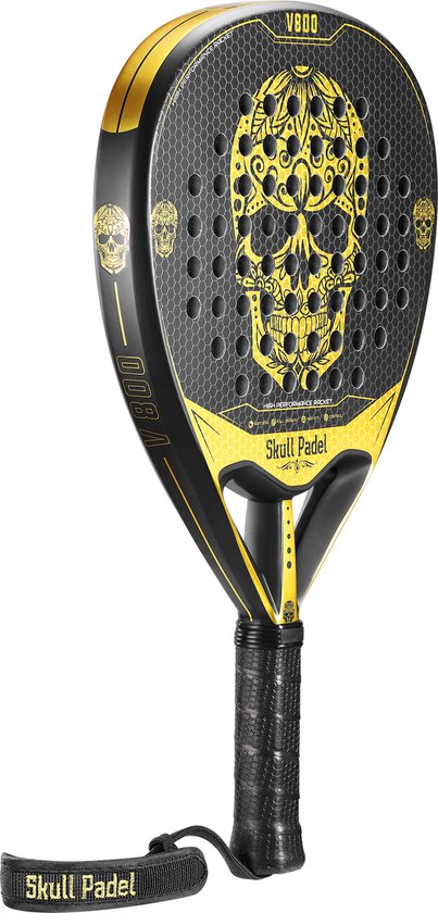 Skull Padel V800 Goud - Padel Racket - Goud - Hybrid - Carbon | bol