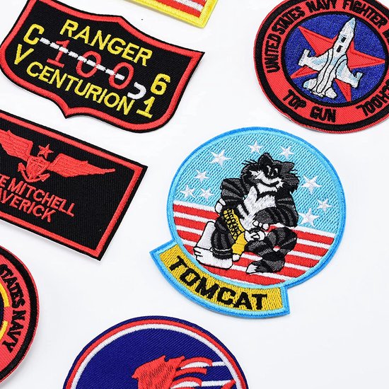 Top Gun Patches Collection - Set van 11 Geborduurde Strijkpatches voor ...