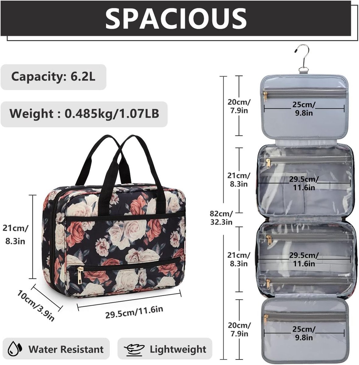 Dames Toilet Toilettas Groot Reistoilettas Mode Hangende Toilettas ...