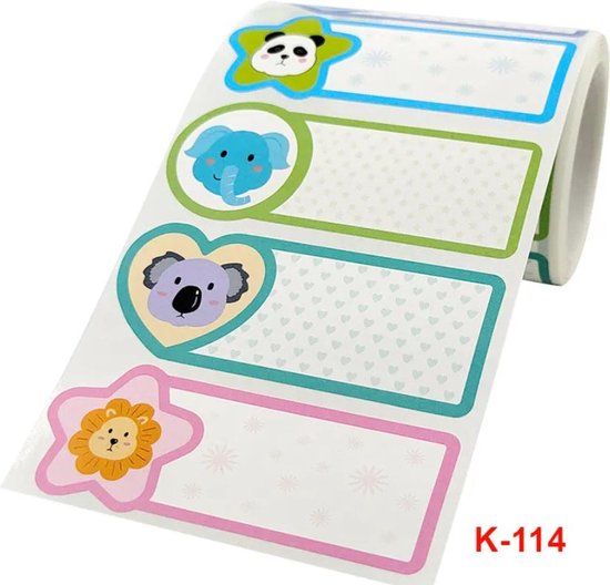 250 naam stickers op rol dieren 7.6 x 3 cm | bol.com