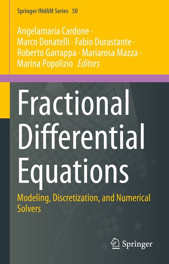 Springer INdAM Series 50 - Fractional Differential Equations (ebook) | 9789811977169 |... | bol