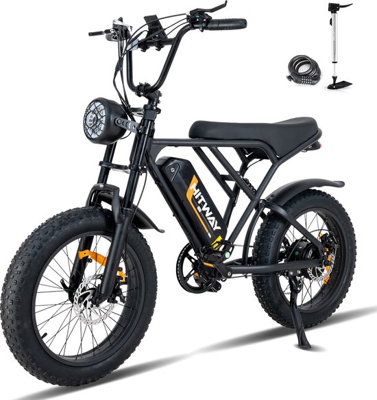 Hitway BK29 - Fatbike - Elektrische Fiets - 20 Inch - Zwart | bol.com