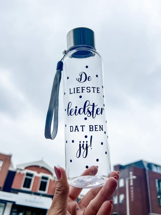 Waterfles Liefste Leidster - juf cadeau - waterfles - drinkfles - kado ...