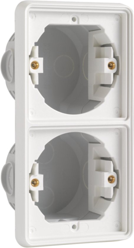 Niko New Hydro - Inbouwdoos 2-voudig verticaal Alpinwit IP55 (701-74000 ...