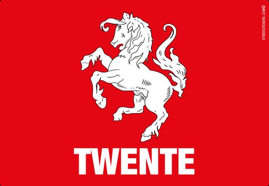 Sticker Twente tekst onderin | bol