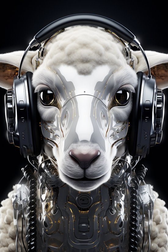 Space Sheep - Schaap - Schaap Abstract - Sci-Fi - Humor - Woondecoratie ...