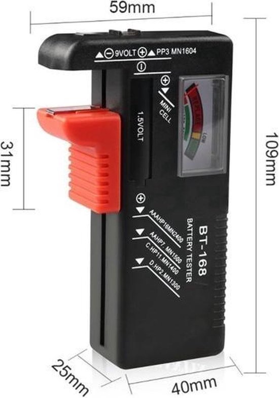 Batterijtester I Accutester I Batterijmeter Tester I Universele ...