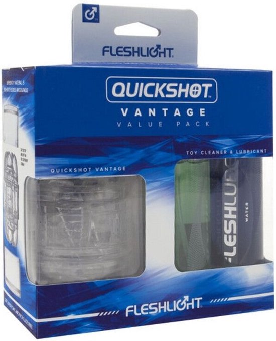 Fleshlight Quickshot Vantage Combo Pack - Mastrubator set - Blauw | bol.com
