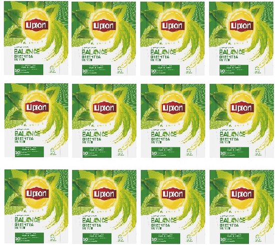 Thee Lipton Balance green tea 100x1.5gr | 12 stuks | bol