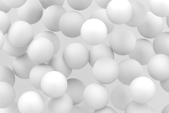 Fotobehang Witte Ballen - Vliesbehang - 254 x 184 cm | bol.com