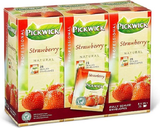 Pickwick - Professional Aardbeien - 4x (3x 25 zakjes) | bol