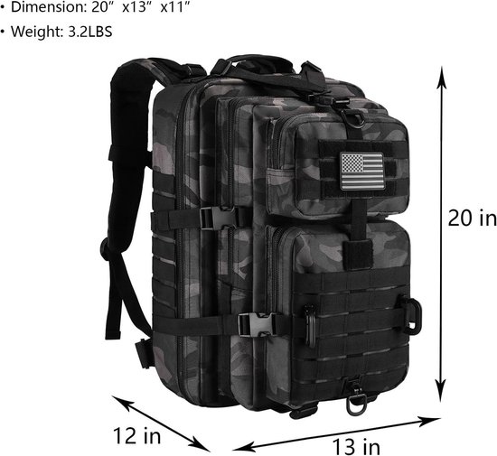 40L Militaire Rugzak US Cooper Rugzak Army Assault Pack 3 Dagen Bug Out ...