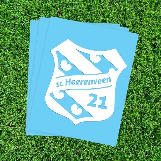 SC Heerenveen Container Stickers XL - Voordeelset 3 stuks - Huisnummer ...