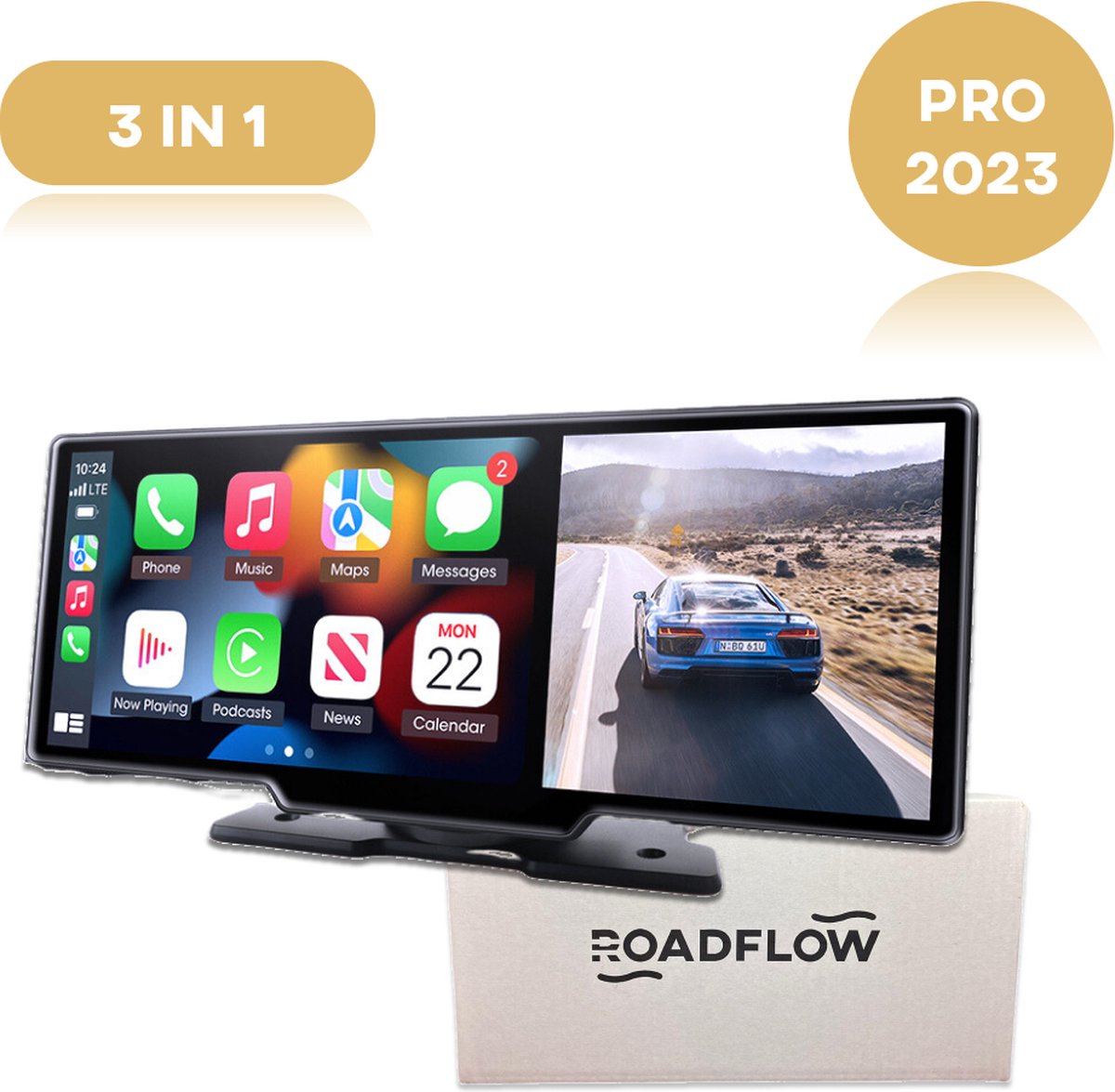 ROADFLOW® HD Navigatiesysteem PRO 2023 - 10 Inch - Apple Carplay - Android Auto - FM... | bol.com
