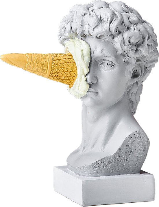 Bandif - Decoratief beeld - David met IJsje op zijn Gezicht - Modern ...