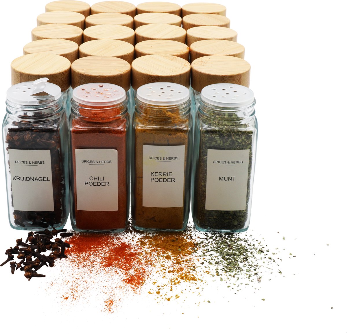 Kruidenpotjes 24 Stuks 120 ml Inclusief 48 stickers; Stift; 34 ...