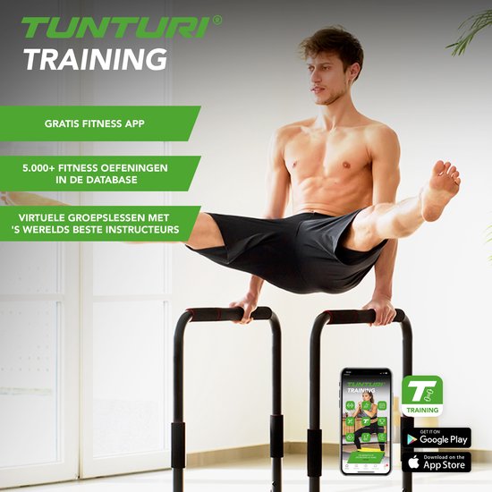 Tunturi Parallettes Hoog - Dip Bars set - 2st - Incl. gratis fitness ...