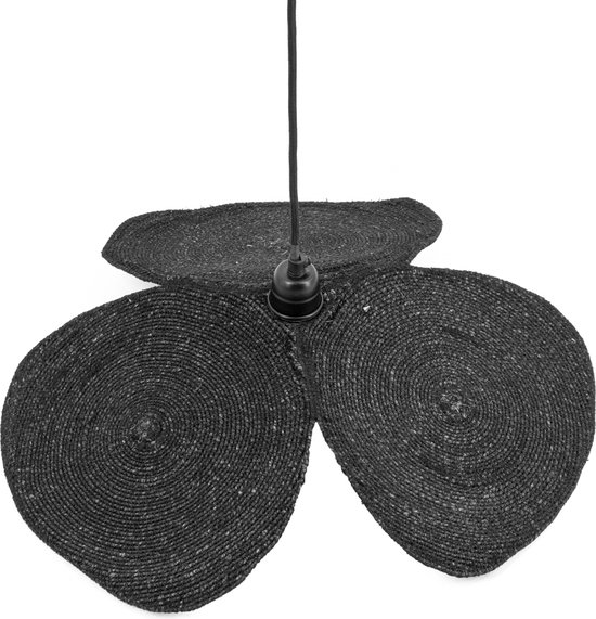 Hanglamp moonj grass zwart - bloem lamp rotan - boho verlichting Ibiza ...