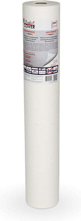 Perfect Cover® Absorberend Afdekvlies 25m² - Zelfklevend en Sterk ...