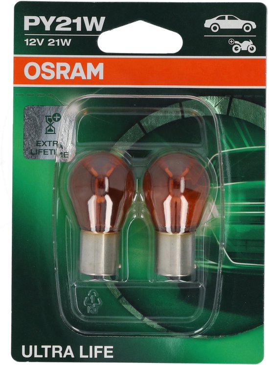 Osram PY21W / BAU15s 12V - Ultra Life - Set | bol