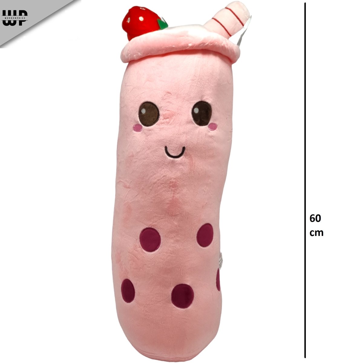 Bubble Tea Knuffel XL- Kawaii Kussen XL - 60cm - Boba Knuffel - Roze ...