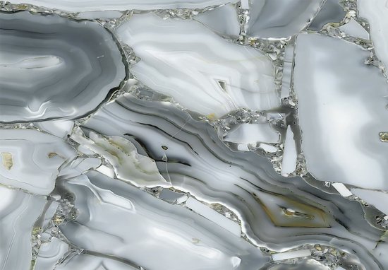 Fotobehang - Vlies Behang - Luxe Diamant Marmer - 416 x 290 cm | bol