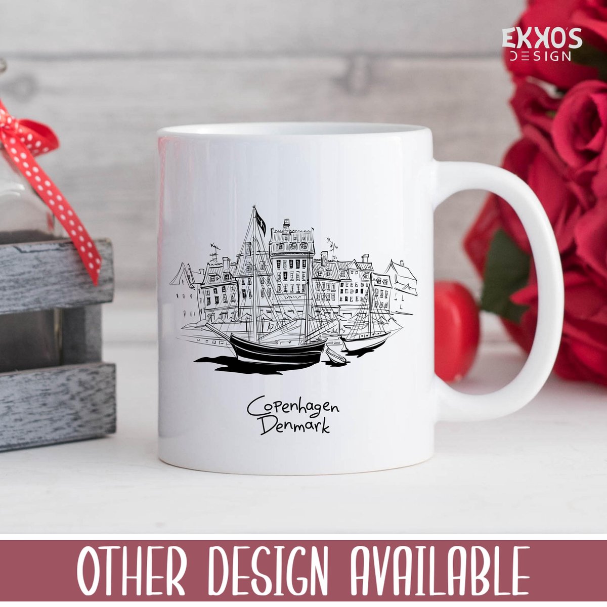 Copenhagen Denmark mok - Cadeau voor vrouw - Cadeau voor man Vaderdag ...