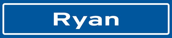 Fotofabriek Straatnaambord Ryan | Straatnaambord met naam | Cadeau Ryan ...