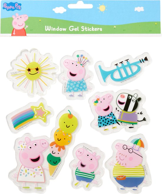 Raamsticker Peppa Pig 30 x 20 Vinyl - Gel Window Stickers | bol