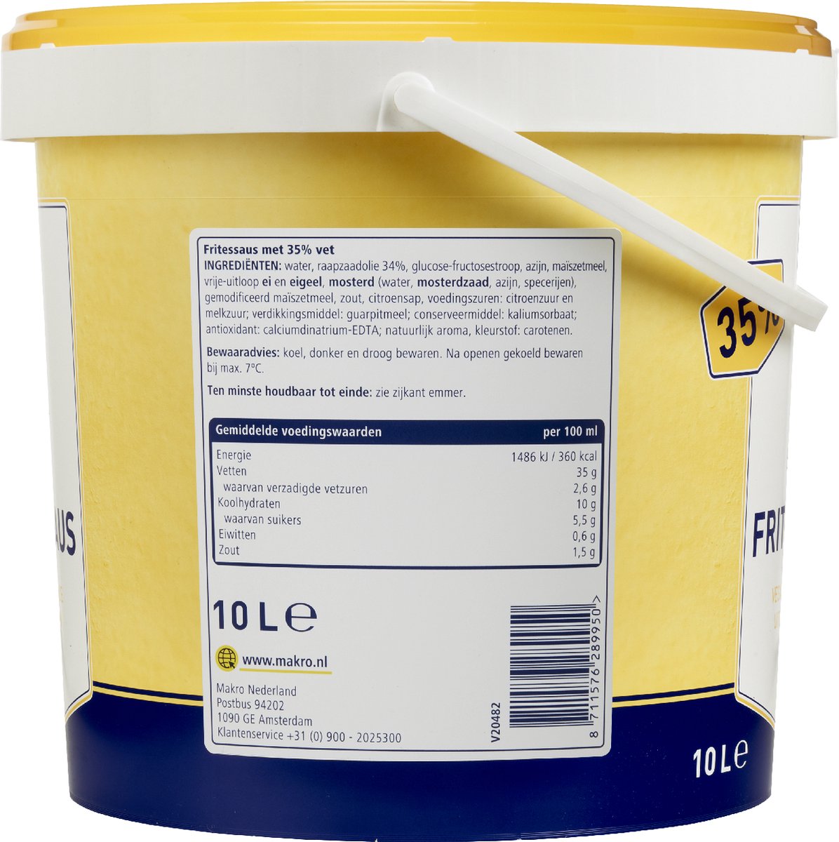 METRO Chef Fritessaus 35% 10 liter | bol.com