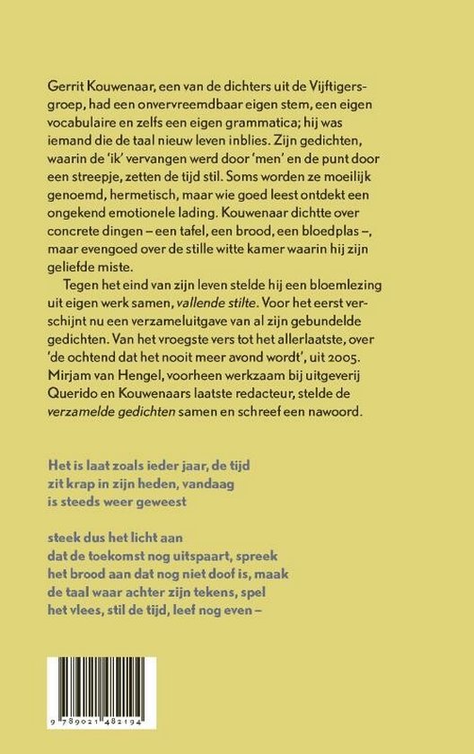 Verzamelde gedichten, Gerrit Kouwenaar | 9789021482194 | Boeken | bol