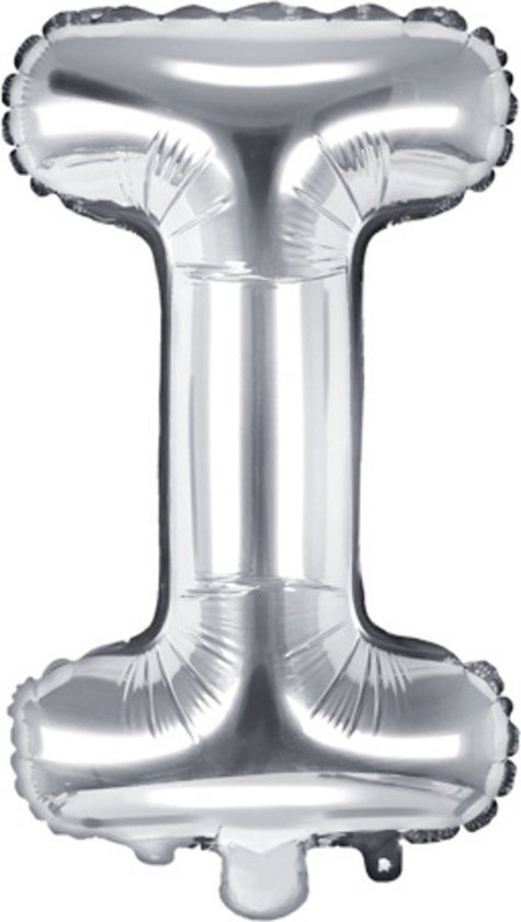 folie ballon Letter ''I'', zilver met rietje | bol.com