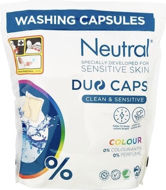Neutral Duo caps Clean & Sensitive Colour | bol