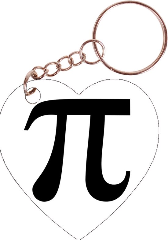 Sleutelhanger hartje 5x5cm - PI - Wiskunde | bol