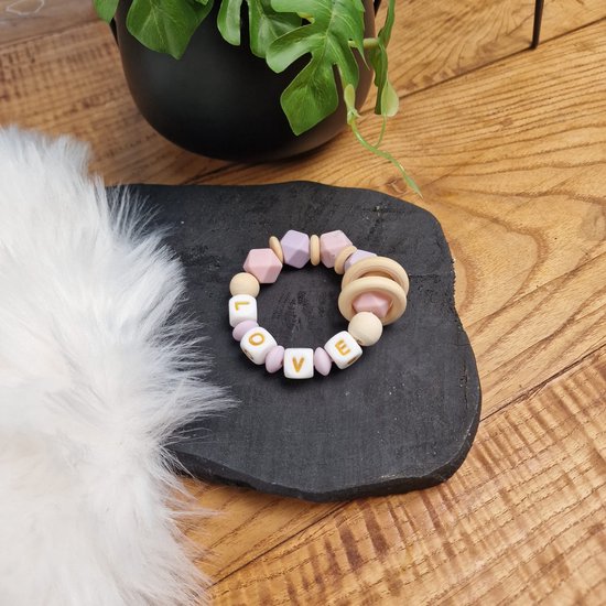 Happy Bebie | Baby | Bijtring | Gepersonaliseerd | Babygeschenkset ...