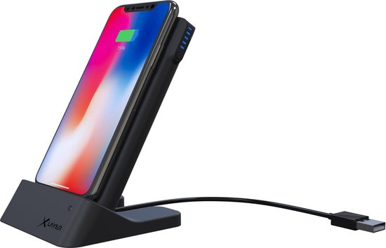 XLayer Powerbank PLUS Stand - 6.000 mAh powerbank en wireless charging ...