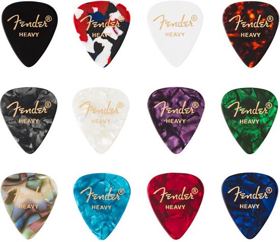 Fender Plectrum Heavy Celluloid Medley Plectrums 12 stuks | bol