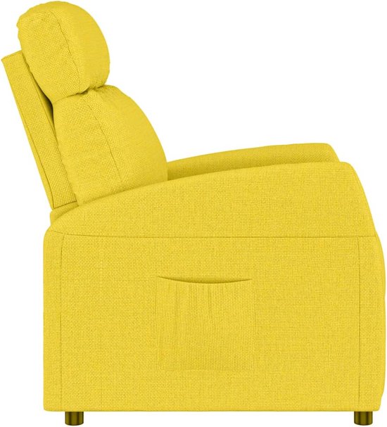 Relax fauteuil stof lichtgeel | bol.com