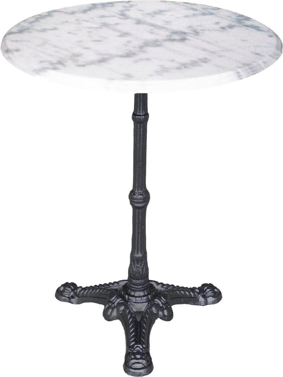 Lesli Living Bistro Tuintafel Marmer Wit Ø60cm | bol.com