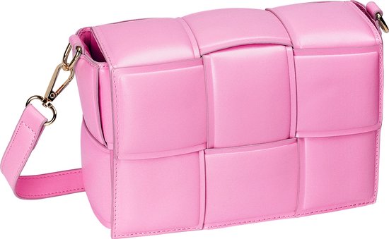 Tas gevlochten - roze, zomer, kleur, goud | bol