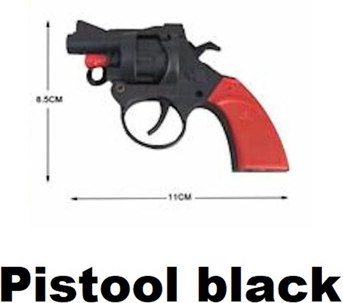 Pistool/revolver black met 8 schoten met 2x 96 klappertjes - Kids ...