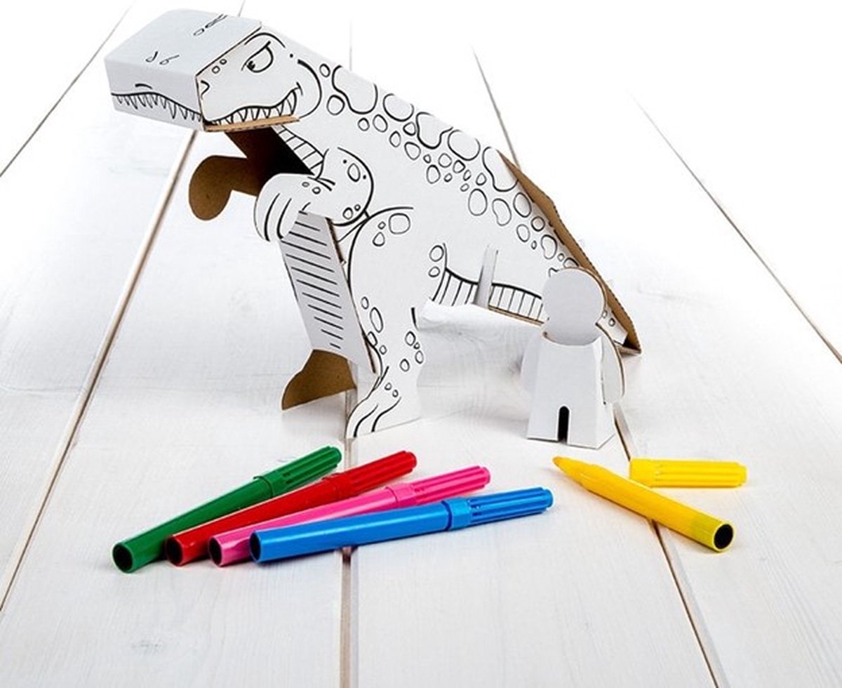 Knutselpakket Dinosaurussen inclusief viltstiften - Dino Set ...