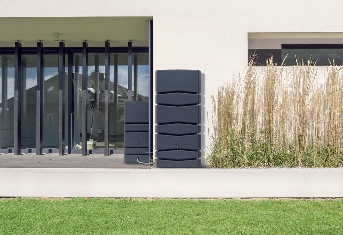 Regenton Aqua Tower 650 liter - Antraciet | bol