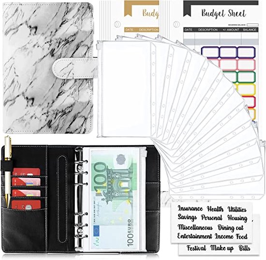 Budgetplanner - Budget planner, money sleeves, ring binder, financial ...