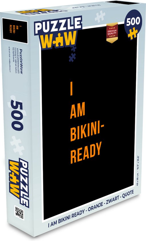 Puzzel I am bikini ready - Oranje - Zwart - Quote - Legpuzzel - Puzzel ...