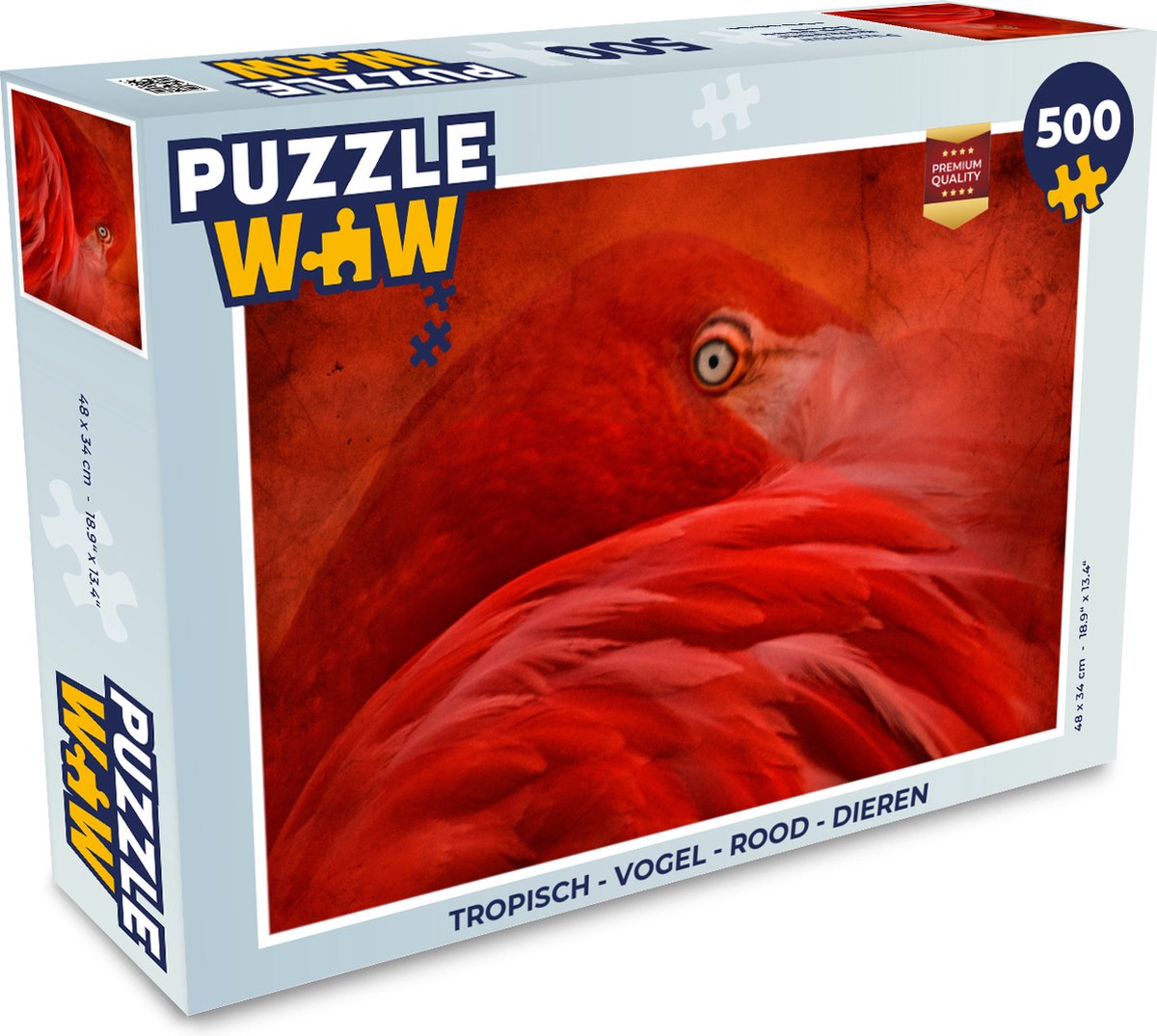Puzzel Tropisch - Vogel - Rood - Dieren - Legpuzzel - Puzzel 500 ...