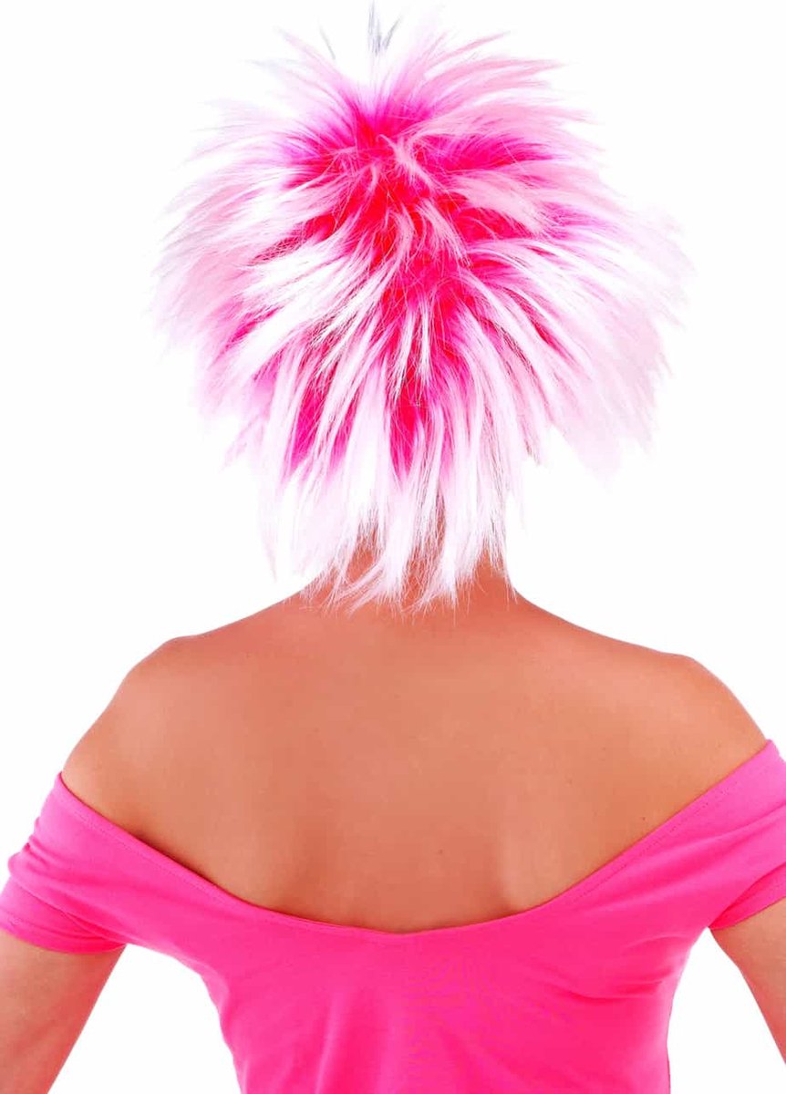 Folat - Pruik spike Pink - Carnaval - Carnaval pruik - Carnaval ...